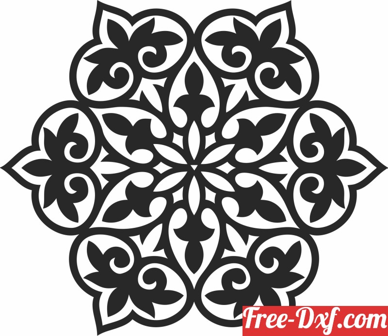 Download Ornament decorative art HY20a High quality free Dxf file