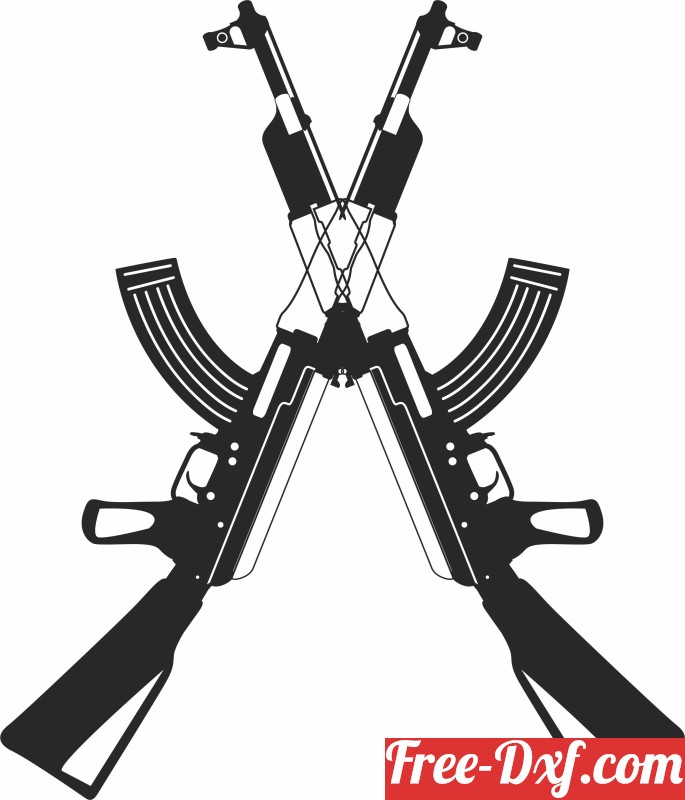 Download weapon Gun clipart Hj4Bu High quality free Dxf files, Sv