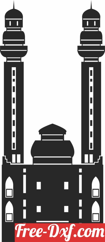 Download mosque building IBkPg High quality free Dxf files, Svg,