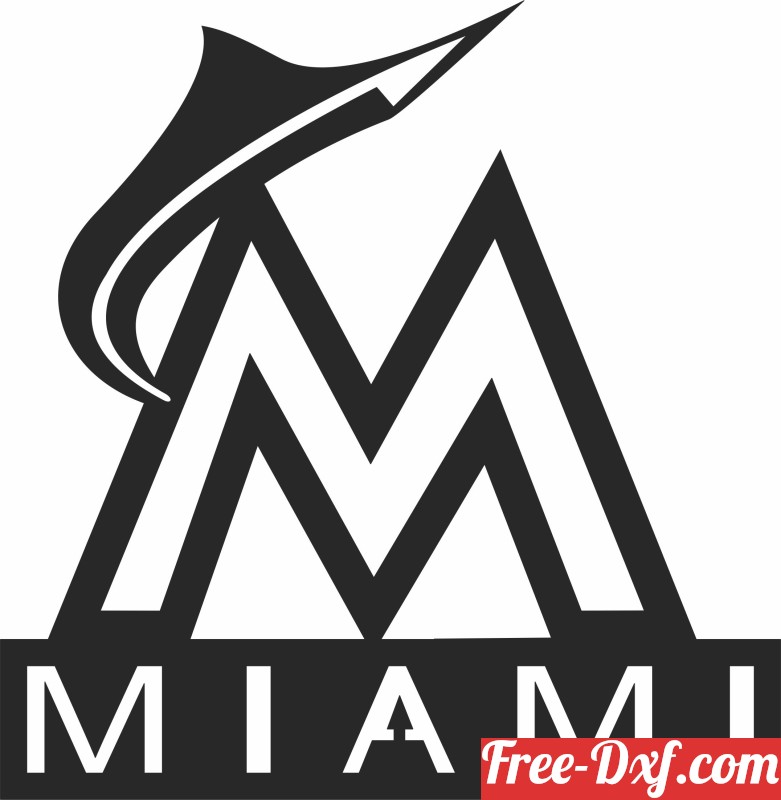 Download Miami logo sign IjeQ2 High quality free Dxf files, Svg,