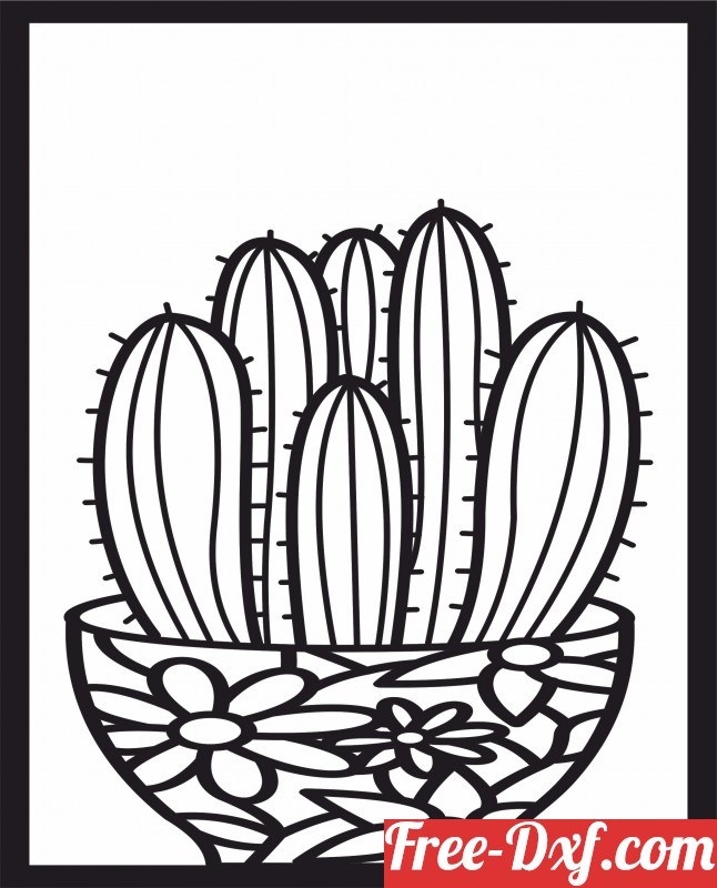 Download cactus Succulents Plant pot Ijnq1 High quality free Dxf