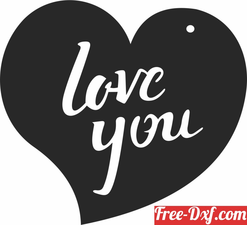 Download heart love you cliparts Ijxua High quality free Dxf file
