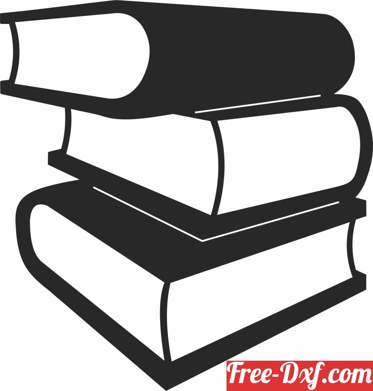 Download Books clipart J7083 High quality free Dxf files, Svg, Cd