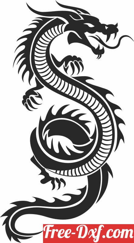 Download tribal dragon clipart JgrUL High quality free Dxf files,