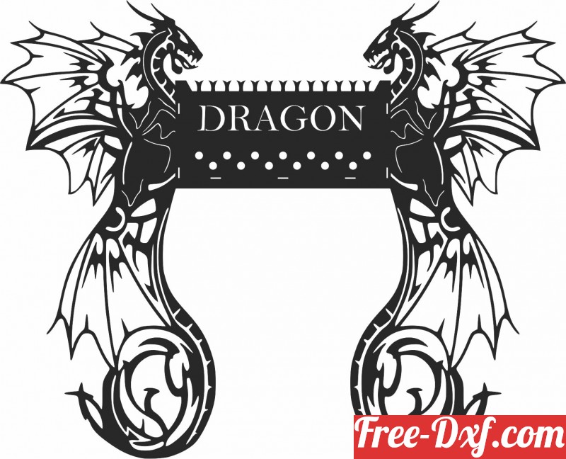 Download dragon wall decor JyvOT High quality free Dxf files, Svg