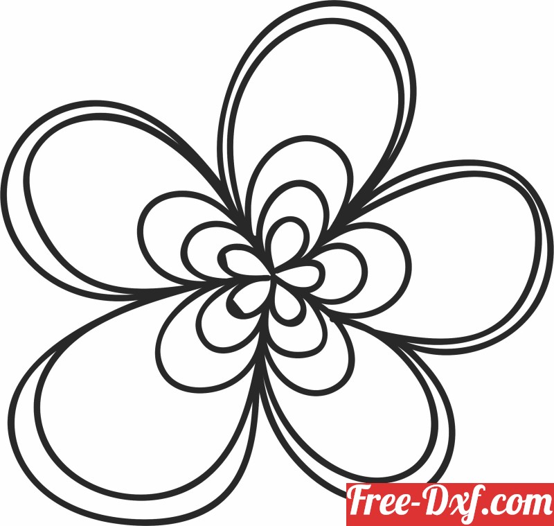 Download Decorative Flower art KaXjd High quality free Dxf files,
