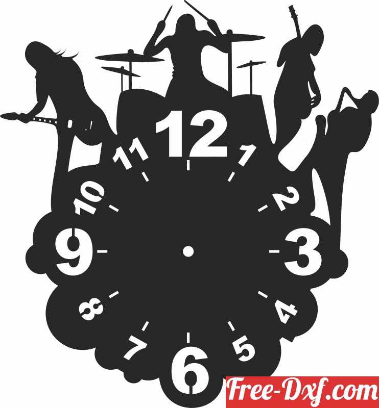 Download the beatles Wall vinyl Clock Kgdxu High quality free Dxf