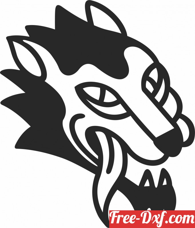 Download wolf Wall Art decor Kju9U High quality free Dxf files, S