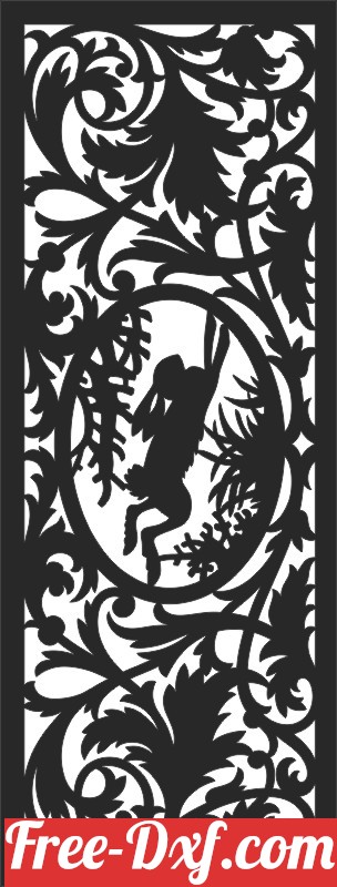 Download decorative wall screen pattern door panel dxf Kywk7 High