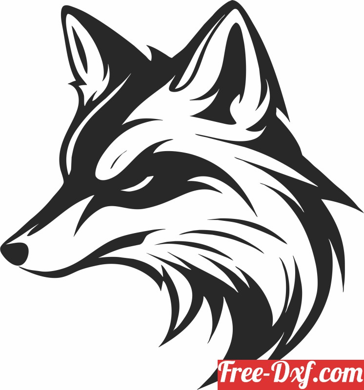 Download Fox face clipart LTwU4 High quality free Dxf files, Svg,