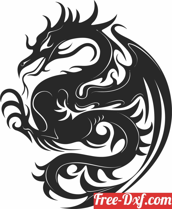 Download dragon cliparts LdZnQ High quality free Dxf files, Svg,