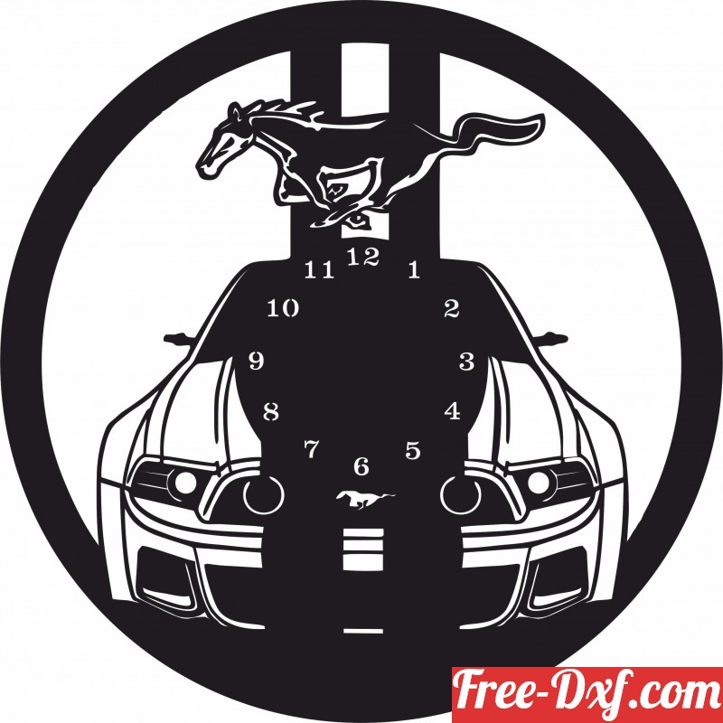 Download Ford Mustang Car Vinyl Wall Clock LiPl9 High quality fre