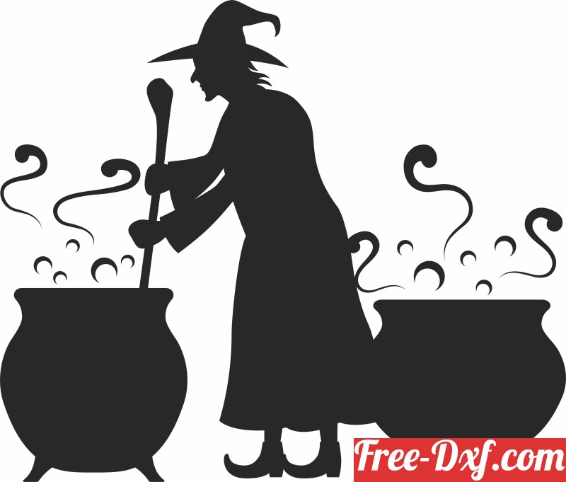 Download Halloween Witch Cauldron Silhouette MCSgI High quality f
