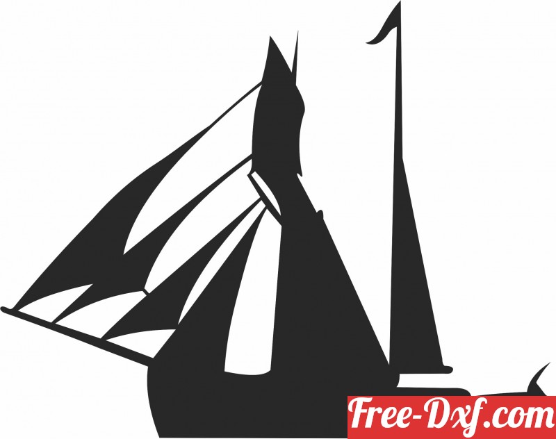 Download sailboat sailing ship MUuIT High quality free Dxf files,