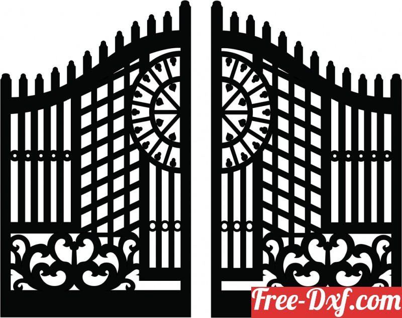 Download decorative gate panel wall separator door pattern dxf MY