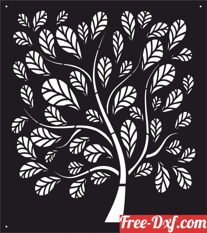 Download decorative tree panel screen pattern partition dxf MtUwo