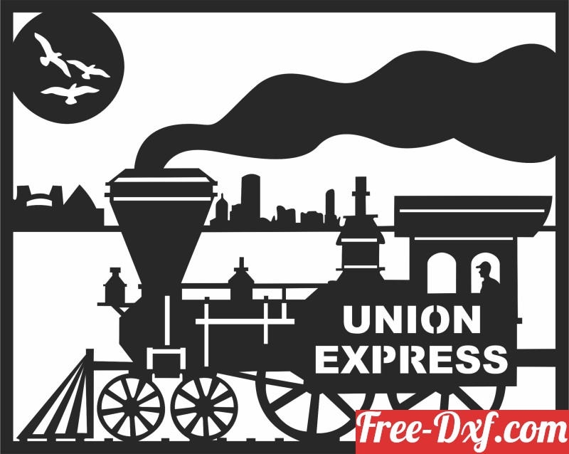 Download steam train union express MyxkR High quality free Dxf fi