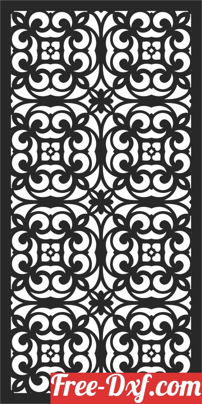 Download door pattern wall screen N2OA2 High quality free Dxf fil