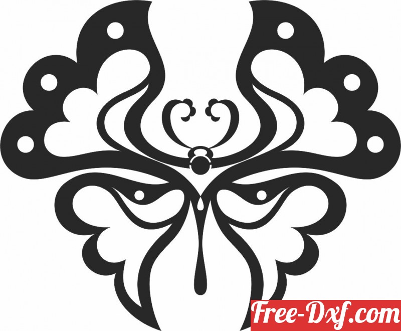 Download Butterfly wall decor NMUOo High quality free Dxf files,