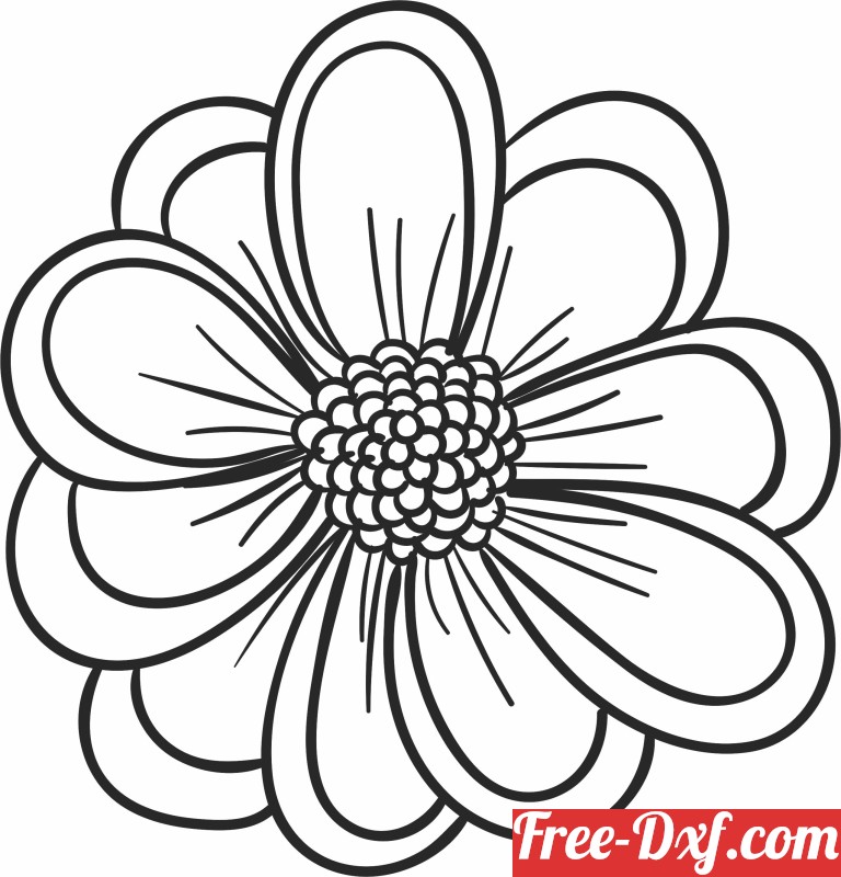 Download Decorative Flower art NPSwg High quality free Dxf files,