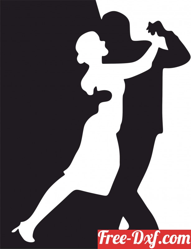 Download Dance silhouette partner NUHCp High quality free Dxf fil