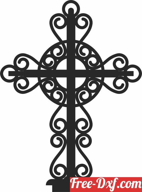 Download cross wall sign NUXkj High quality free Dxf files, Svg,
