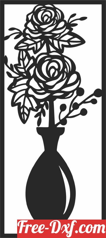 Download flowers roses vase clipart dxf O1Vvo High quality free