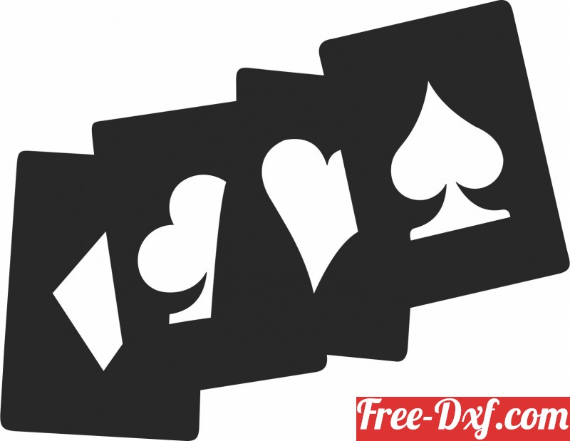 Download Wall Art cards Poker dxf OdFTc High quality free