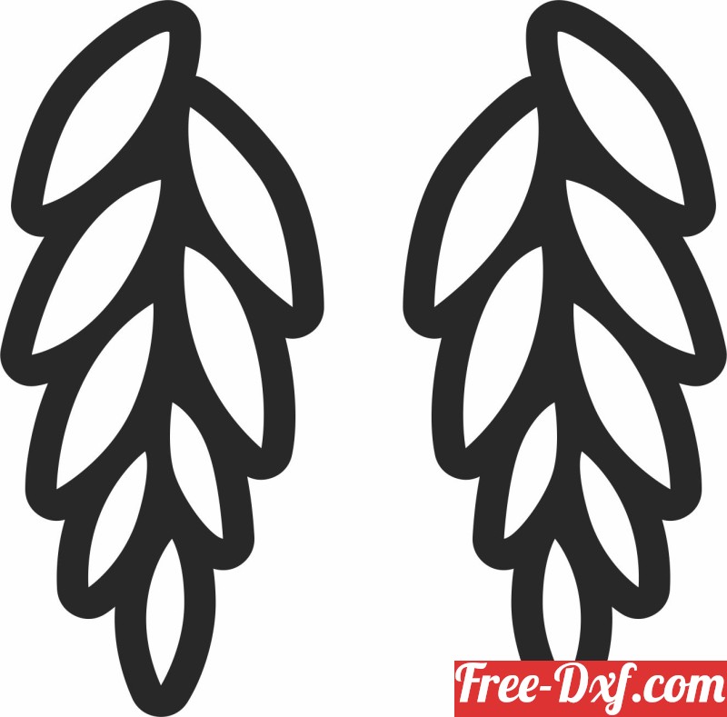 Download earrings pendants art leaf Ojqwz High quality free Dxf f