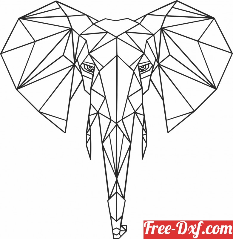 Download Geometric Polygon elephant OqCUg High quality free Dxf f