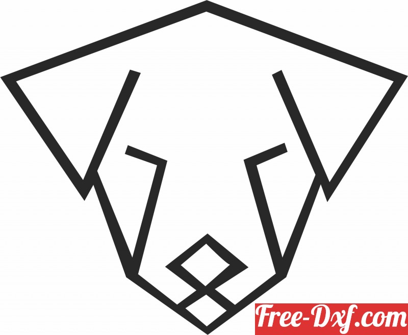 Download Geometric Polygon dog Ov3kc High quality free Dxf files,