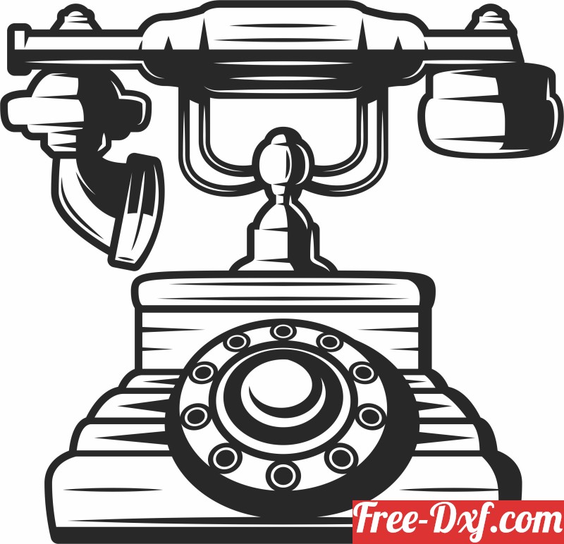 Download old retro phone vintage P0FXv High quality free Dxf file