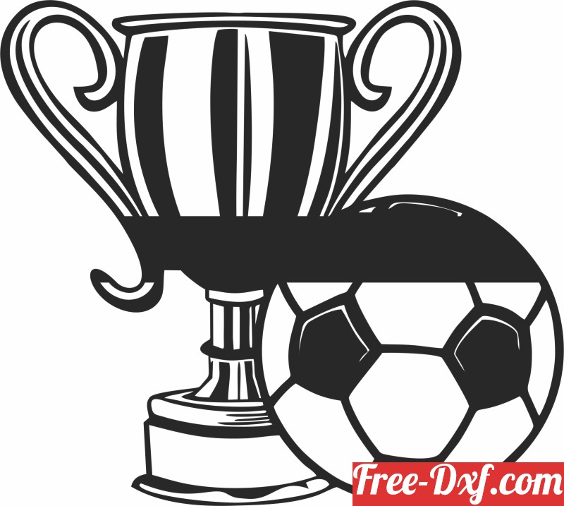 Download Trophy and ball clipart PJsAW High quality free Dxf file