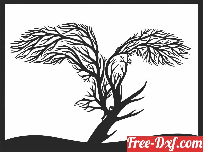 Download Eagle tree branches clipart PMrpU High quality free Dxf