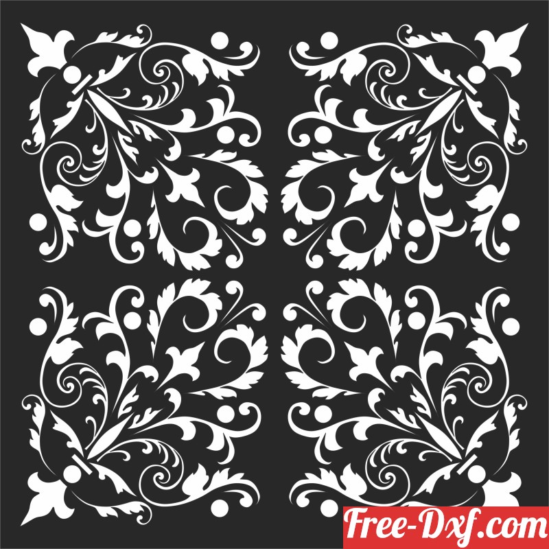 Download Decorative door DECORATIVE Pattern dxf Q4yIf High