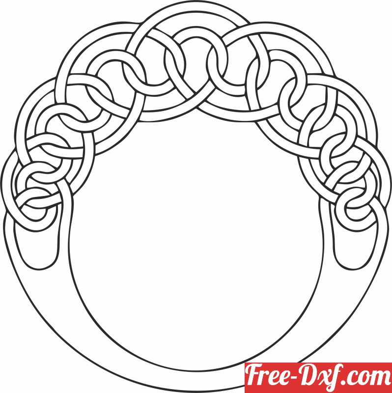 Download knot pattern circle cliparts dxf QX025 High quality free