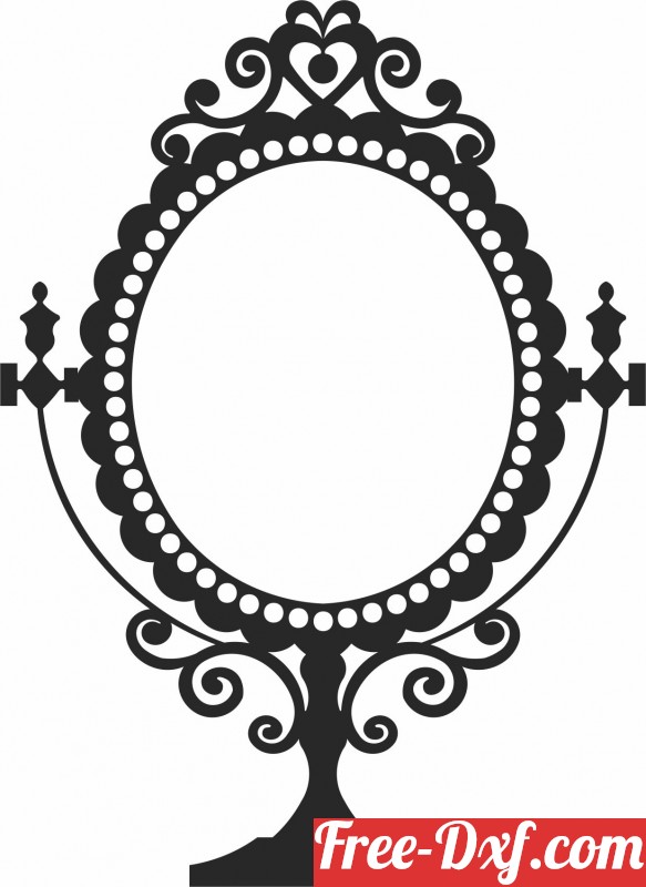 Download Mirror frame wall decor Qa7Z5 High quality free Dxf file