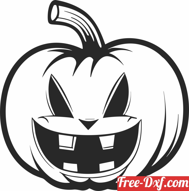 Download scary Pumpkin halloween cliparts dxf Qs6zo High quality