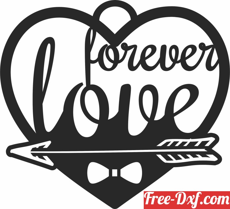 Download Heart love forever valentines day silhouette dxf Qtczd H