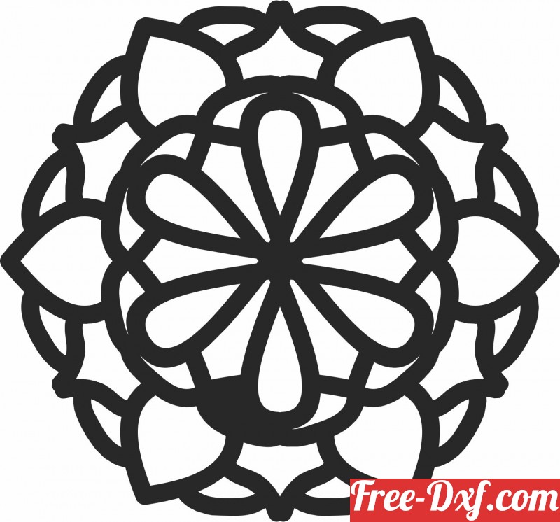 Download Mandala clipart wall decor Qxxbn High quality free Dxf f