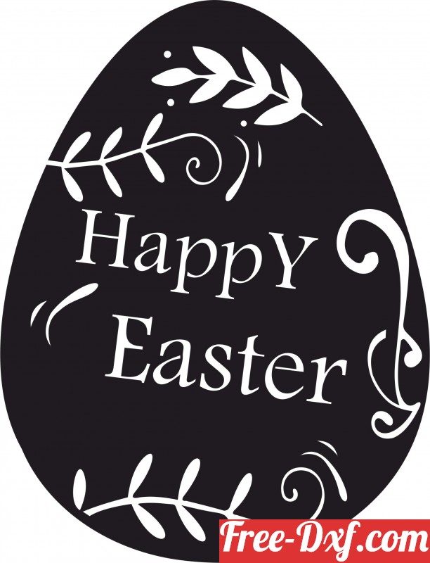 Download happy easter egg design RIYb4 High quality free Dxf file