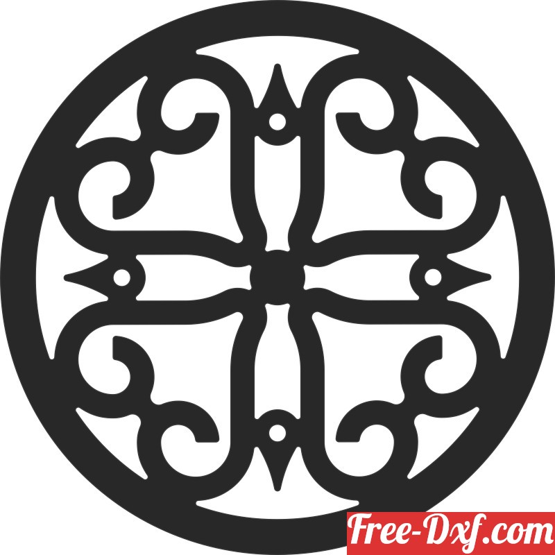 Download wall decorative round pattern RPCUZ High quality free Dx