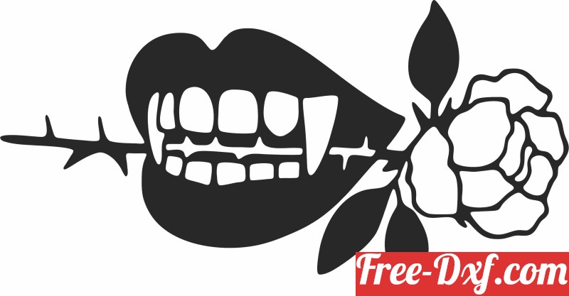 Download Rose In vampir Teeth clipart RYAFa High quality free Dxf