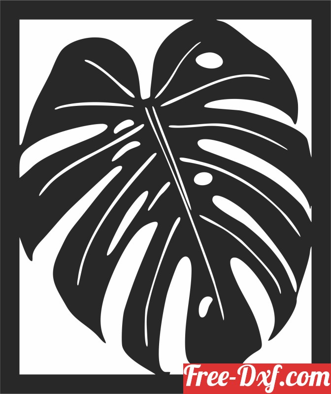 Download leaf wall art panel RhvwK High quality free Dxf files, S