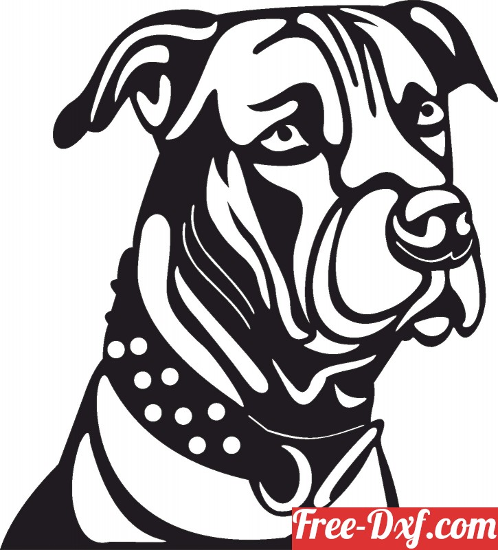 Download Rottweiler dog face S1dDw High quality free Dxf files, S