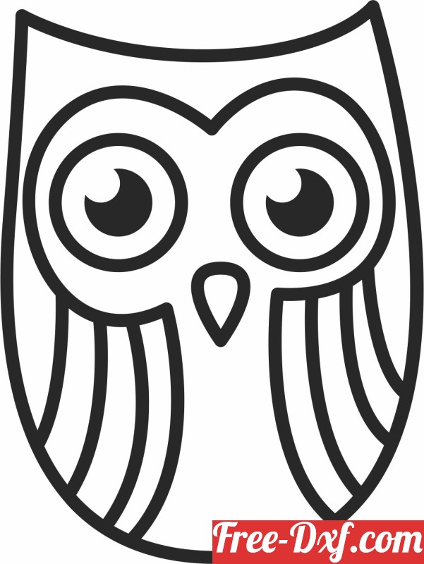 Download owl vector clipart Ss2VX High quality free Dxf files, Sv