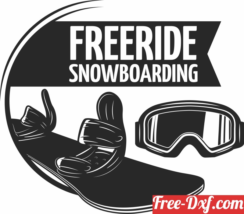 Download Freeride Snowboarding logo Sziik High quality free Dxf f