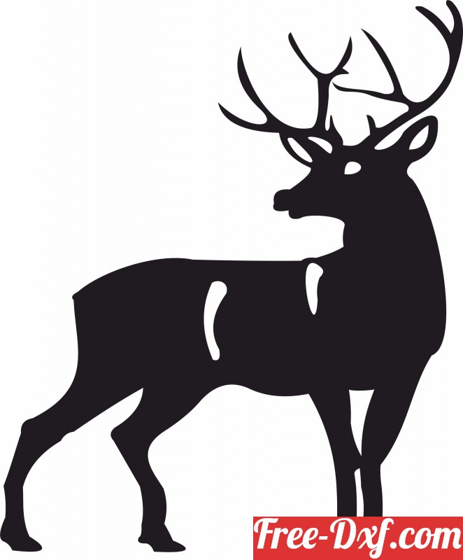Whitetail Deer Silhouette Dxf Deer Hunting Frame Svg, Deer Svg,