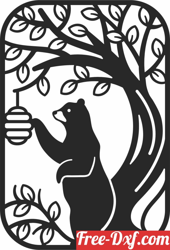 Download bear touching honey swats TGNtO High quality free Dxf fi