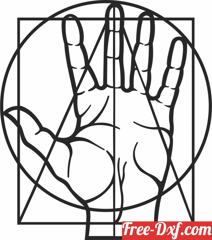 Download Hoagard hand l Wall Art TPK76 High quality free Dxf file